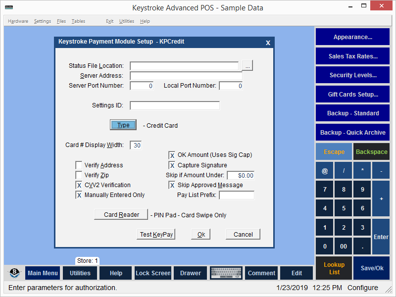 KeyPay - Configure Authorization Method to work with KeyPay Service